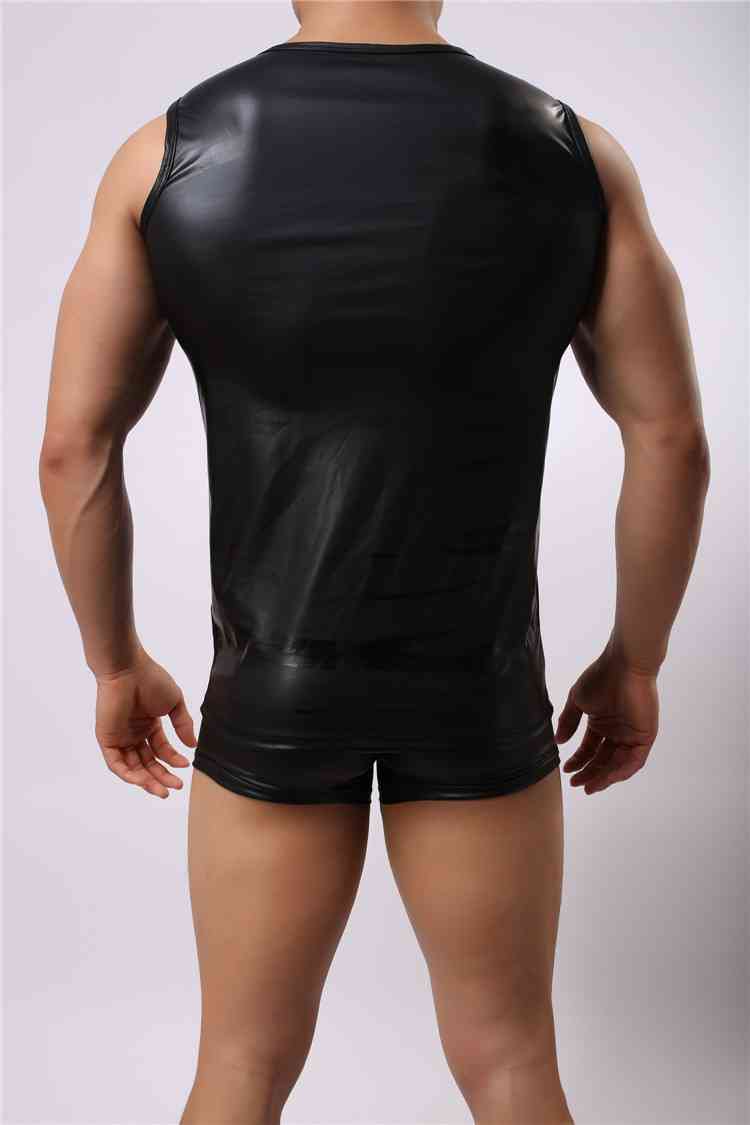 Buy Men's PU Leather Singlet Online | Men's Closet Malaysia