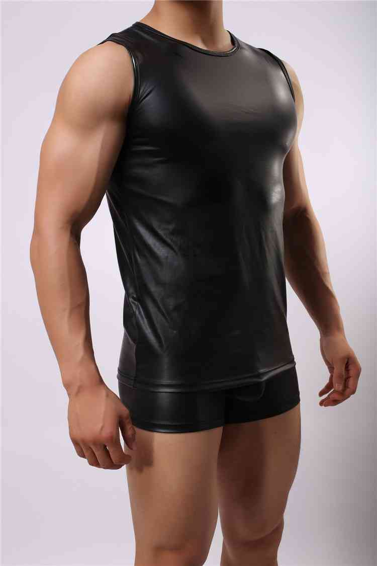 Buy Men's PU Leather Singlet Online | Men's Closet Malaysia