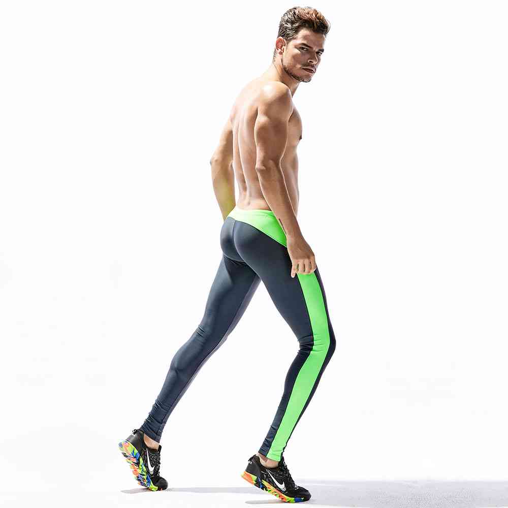 Buy Men's TAUWELL Sports Long Tights with Badge (Gray) Online | Men's ...