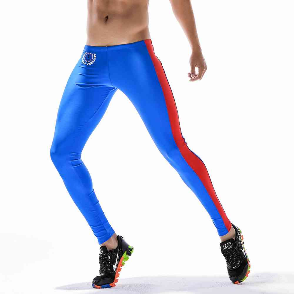 Buy Men's TAUWELL Sports Long Tights with Badge (Blue) Online | Men's ...