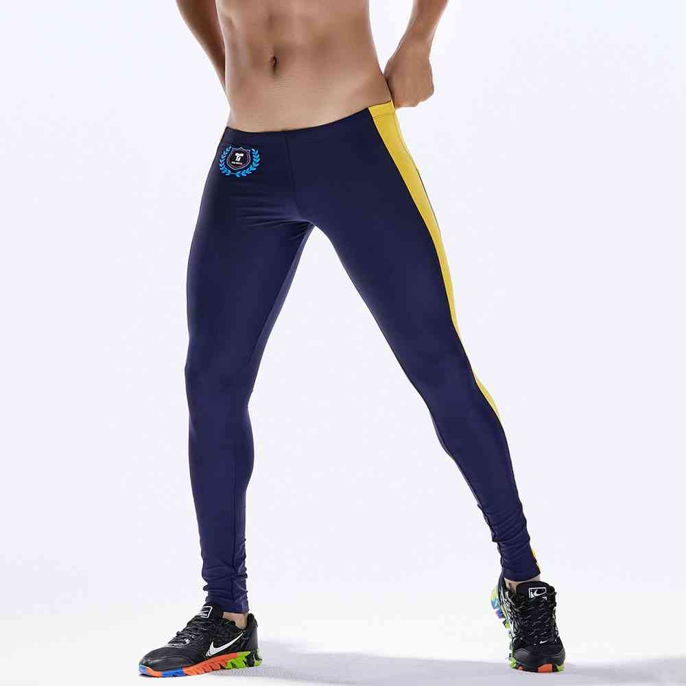 Buy Men's TAUWELL Sports Long Tights with Badge (Dark Blue) Online ...